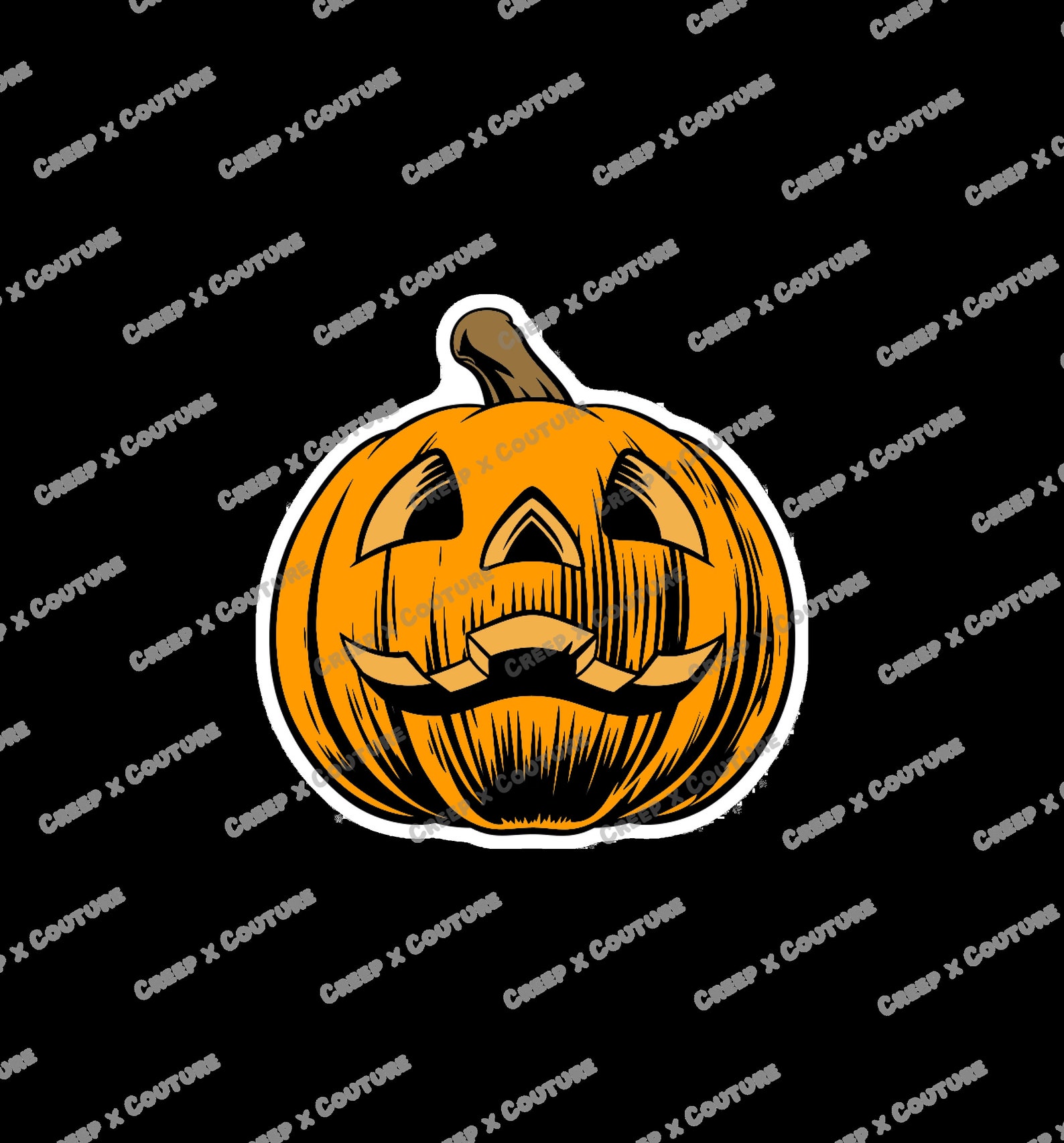 Jack O Lantern Die-cut Permanent Vinyl Stickers Waterproof High Quality ...