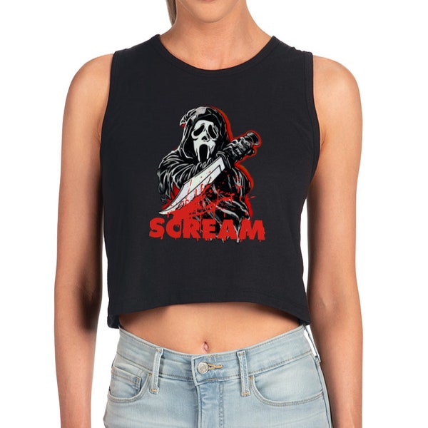 Ghostface Crop Top - Etsy