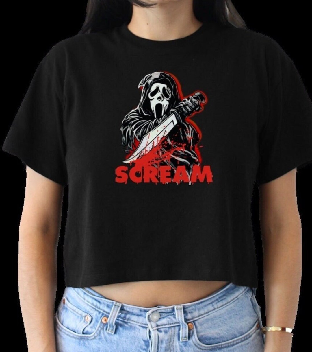Scream Ghostface Made to Order Cropped Tee - Etsy