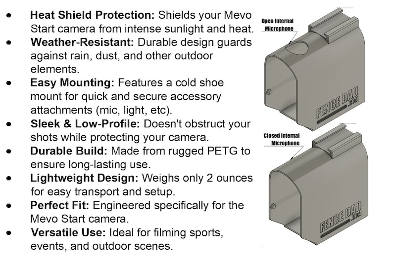 Sun / Heat Shield and Weather Protective Cover With Cold Shoe Mount for ...