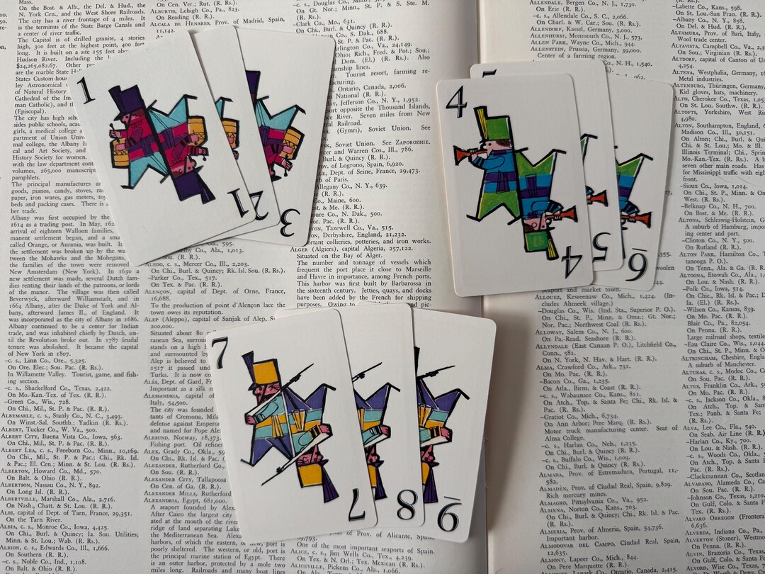 9 Vintage Marching Soldier Game Cards | Paper Crafting | Paper Ephemera ...