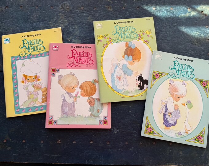 4 Vintage Golden Precious Moments Coloring Books | Paper Crafting ...