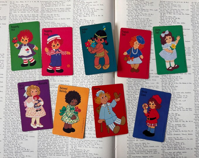 9 Vintage 1975 Raggedy Ann Game Cards | Paper Crafting | Paper Ephemera ...
