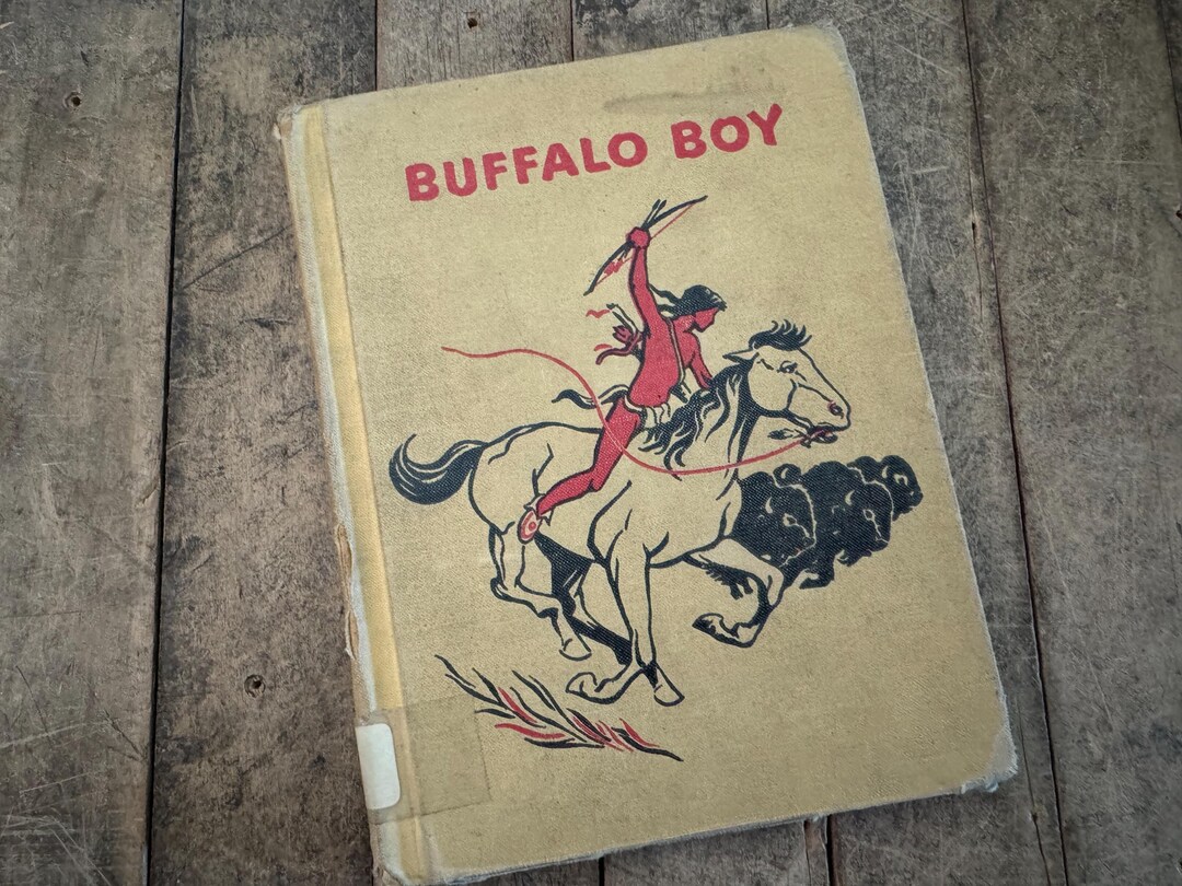 Vintage 1957 Buffalo Boy Book Edna Walker Chandler - Etsy