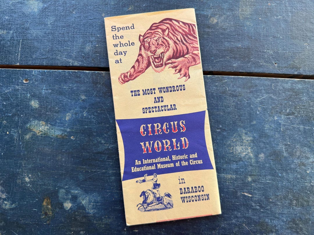 1960s Vintage Circus World Pamphlet Baraboo, Wisconsin Hardware Mutuals ...