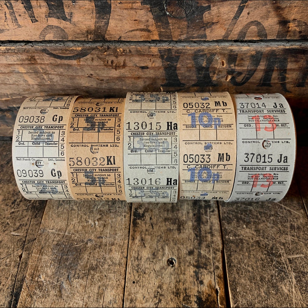 24 Vintage British Bus Tickets | Paper Crafting | Paper Ephemera | Junk ...