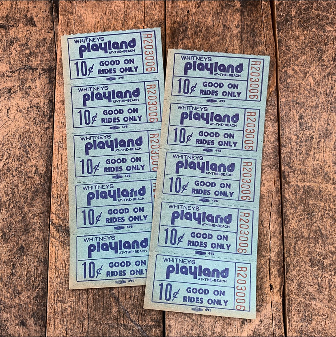 10 Vintage Whitneys Playland at the Beach Amusement Park Coupon Book ...