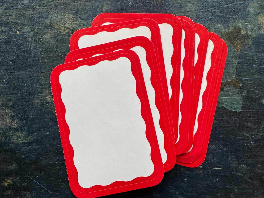 10 Vintage Red Sticker Labels Paper Crafting Paper Ephemera Junk ...