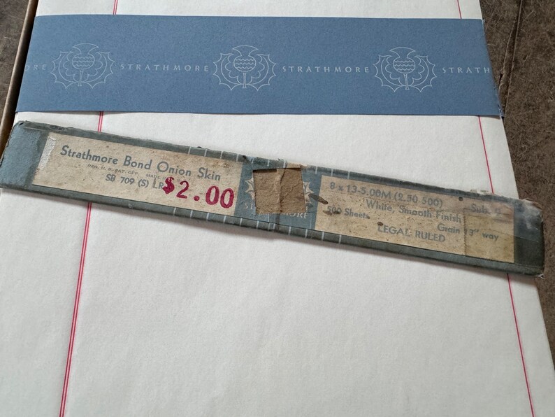 Vintage Strathmore Bond Onion Skin Paper - 10 Sheets | Paper Crafting ...