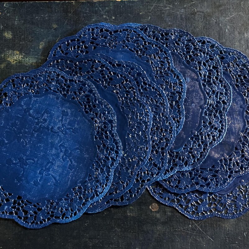 Blue Paper Doilies - Etsy