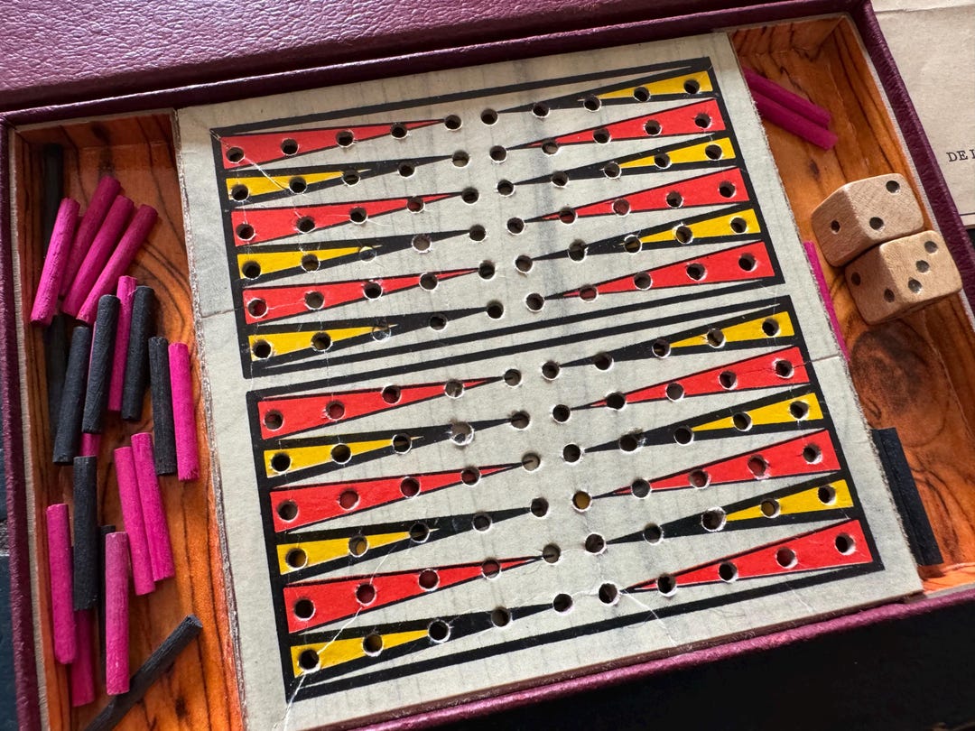 Vintage De Luxe Acey-ducey Game – Circa 1930s Wooden Peg Board Game - Etsy