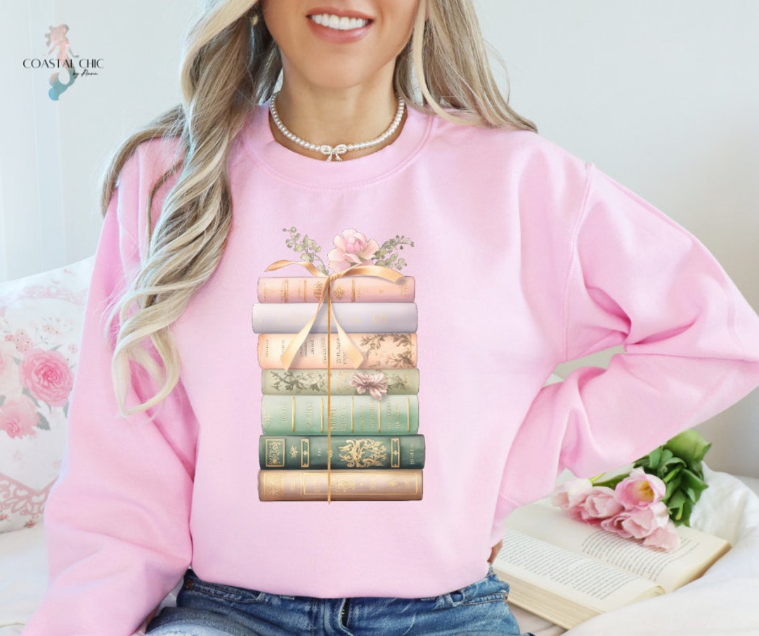 Beautiful Book Collection Sweatshirt, Book Club Sweatshirt, Girly Book ...