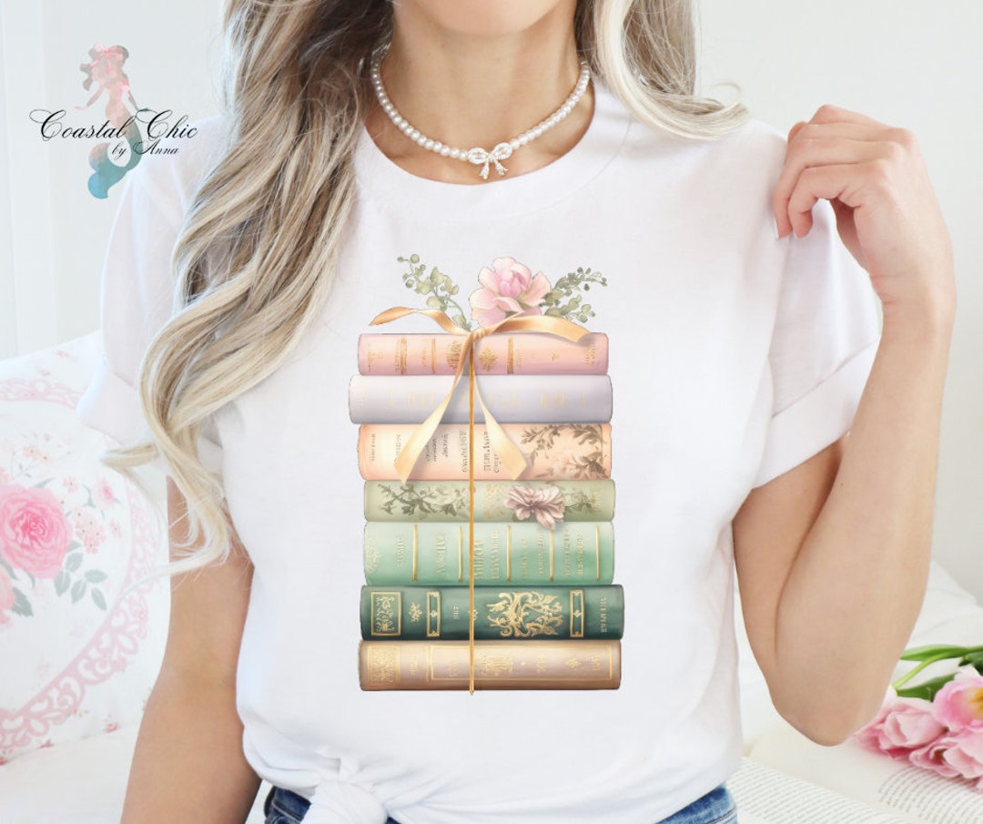 Beautiful Book Collection Tshirt, Book Club Tshirt, Girly Book Club ...