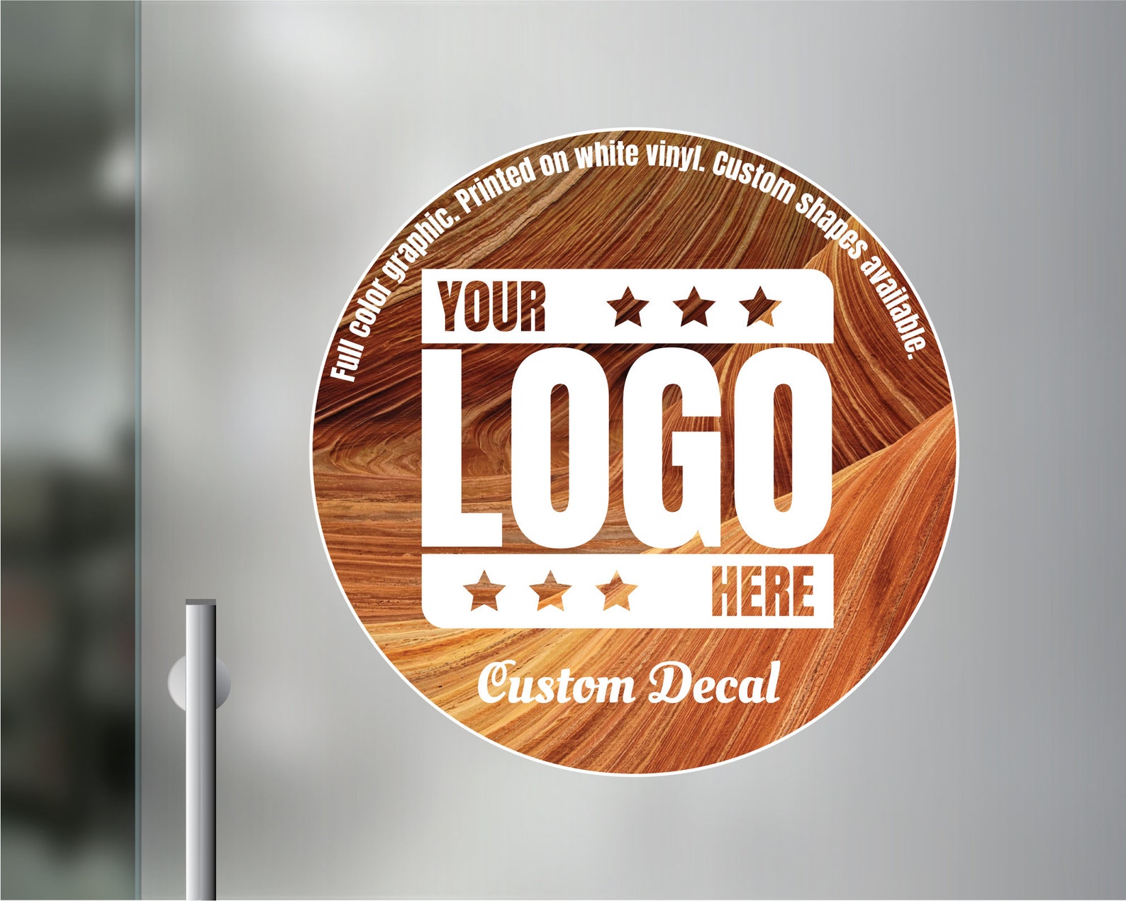 CUSTOM LOGO DECAL. Full color print. Full color sticker. | Etsy