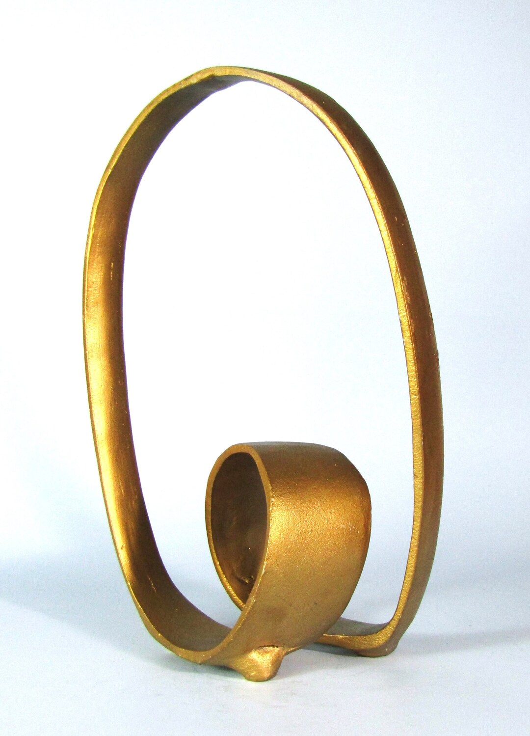 Mid-century Modern Infinity Loop Mobius Strip Sculpture Gold Metal ...