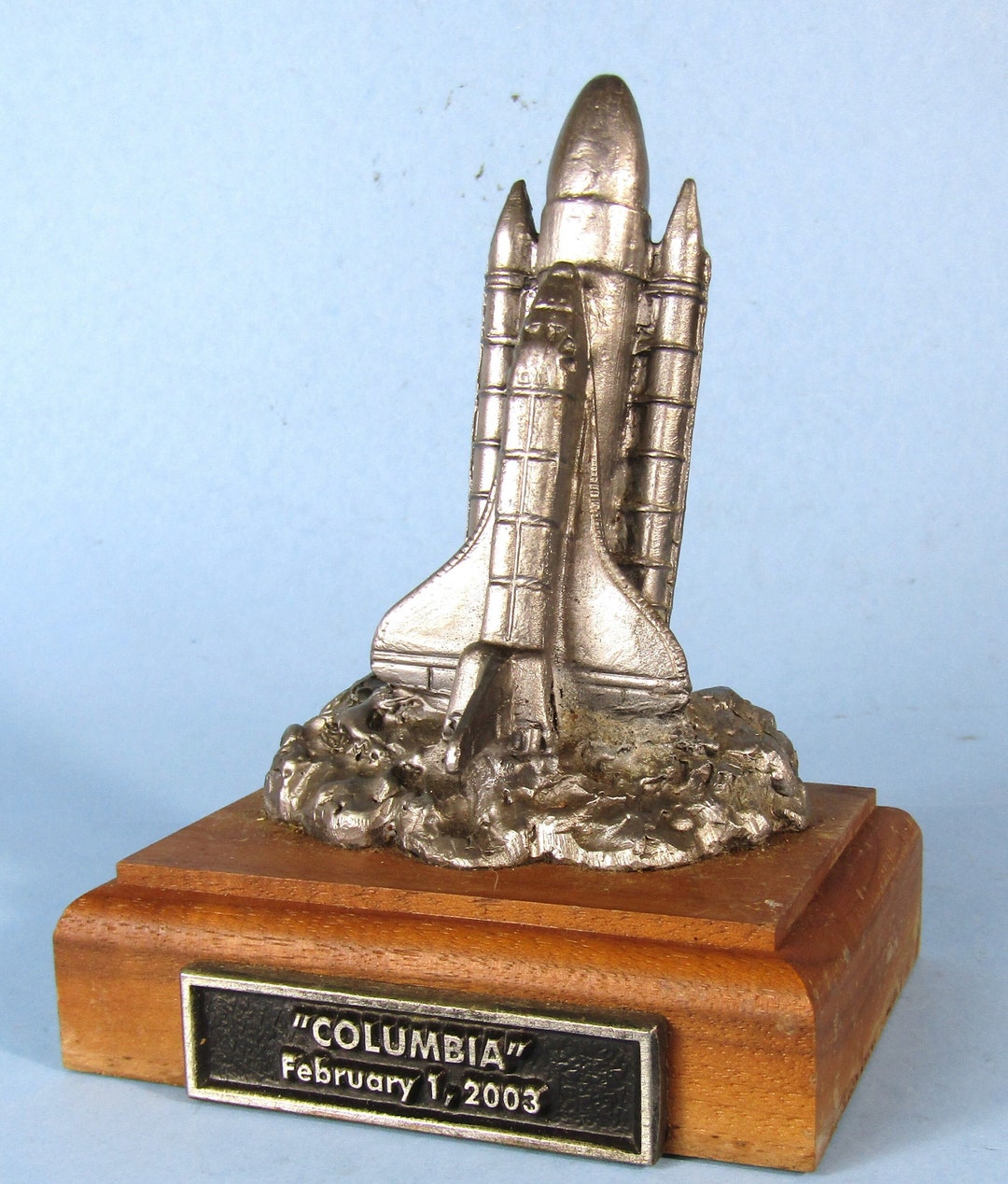 Doomed Columbia Space Shuttle Metal Desk Model Limited Edition Pewter Sculpture by Michael ...