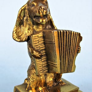 Vintage Jennings Brothers Cocker Spaniel Dog Playing the Accordian ...