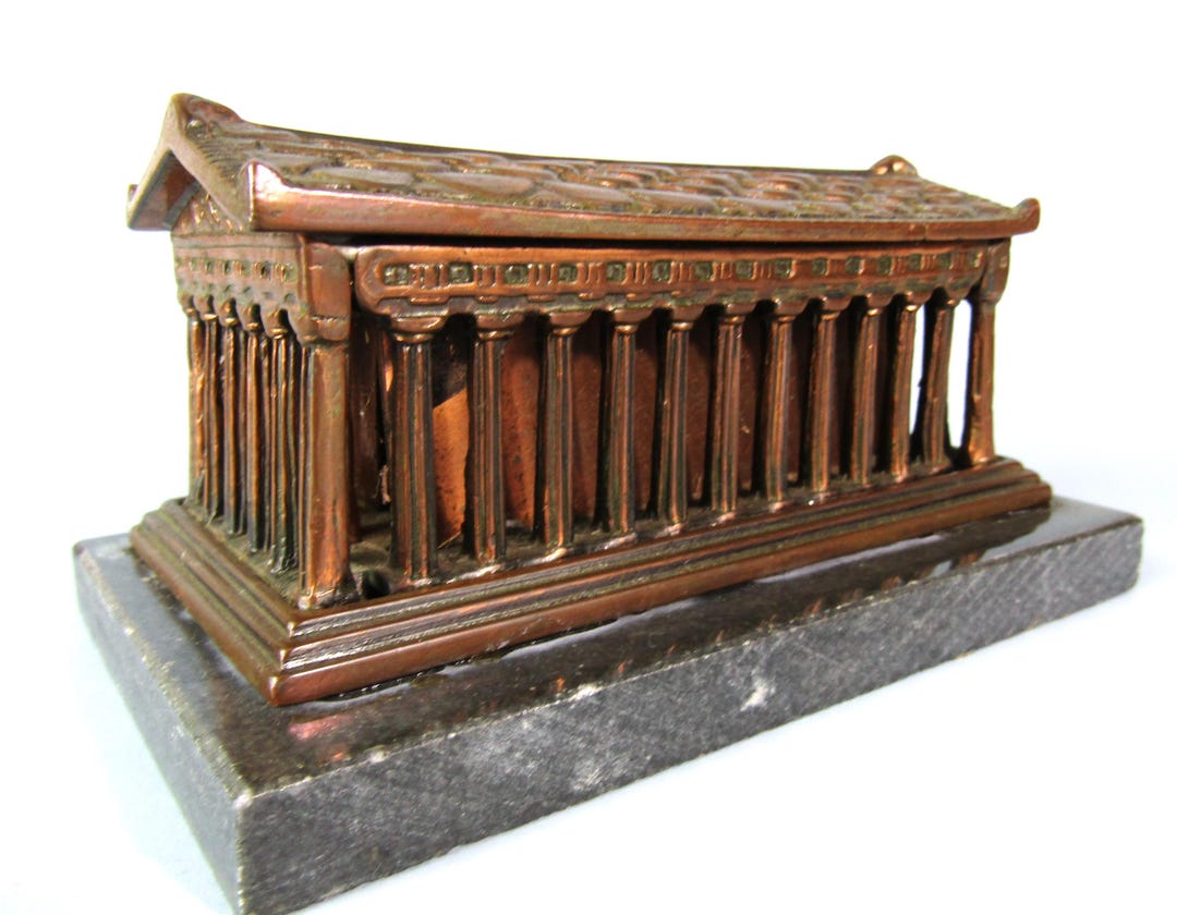 The Parthenon or Thesium Ancient Greek Temple Vintage Metal Souvenir ...