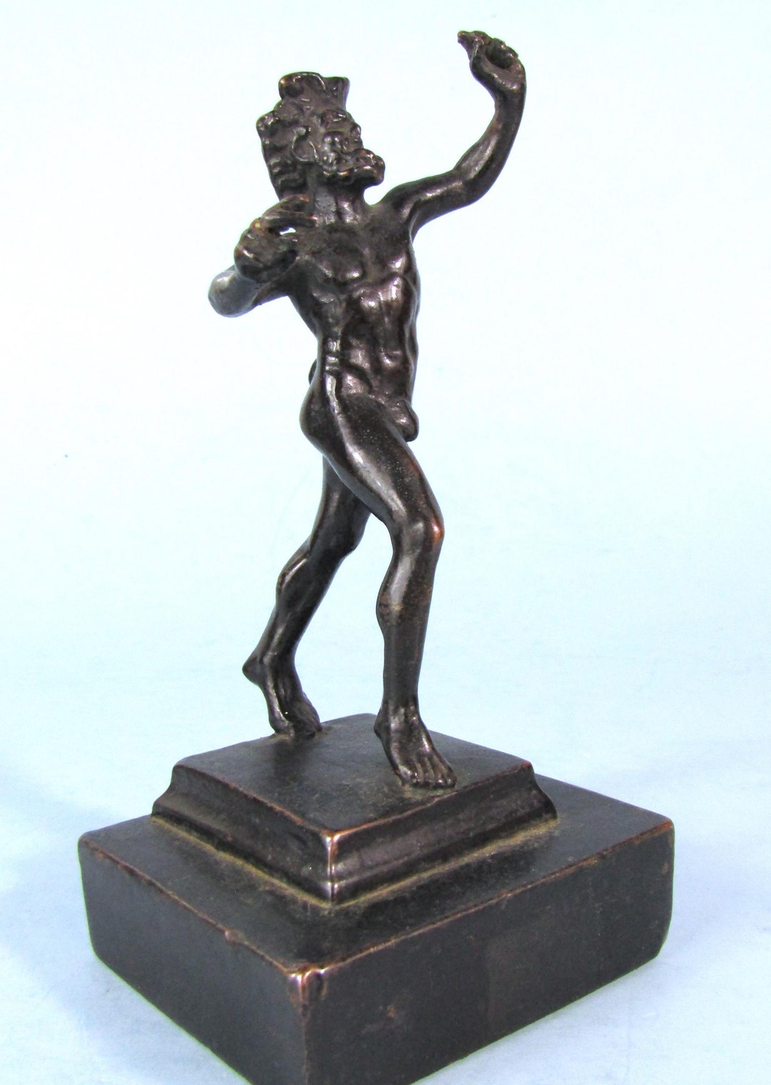 Dancing Faun Pompeii Satyr Sculpture Vintage Bronze Clad Ancient Roman ...