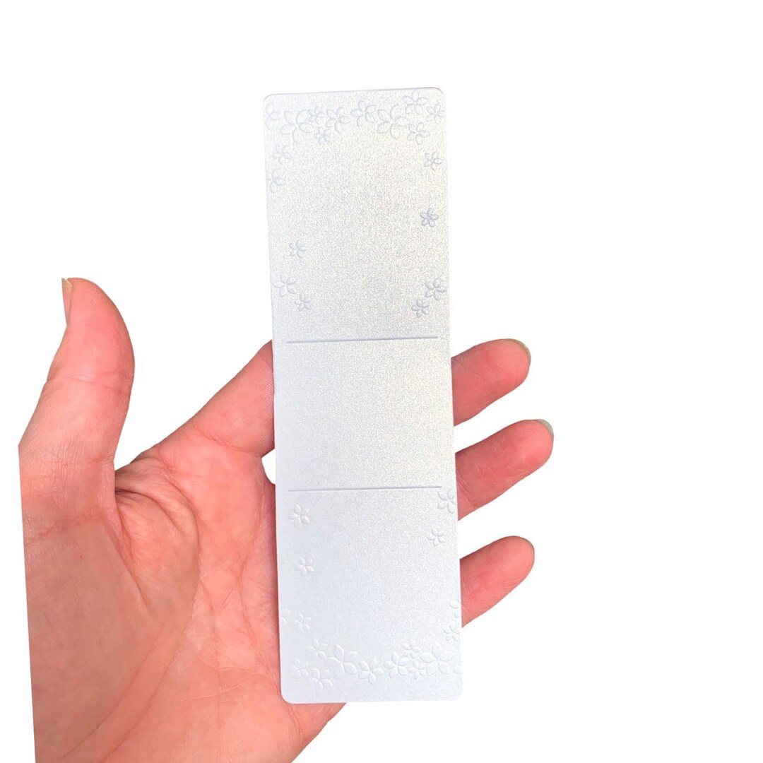 Jewellery Bookmark Cards for Display Size: 15cm X 4.5cm Hanging White ...
