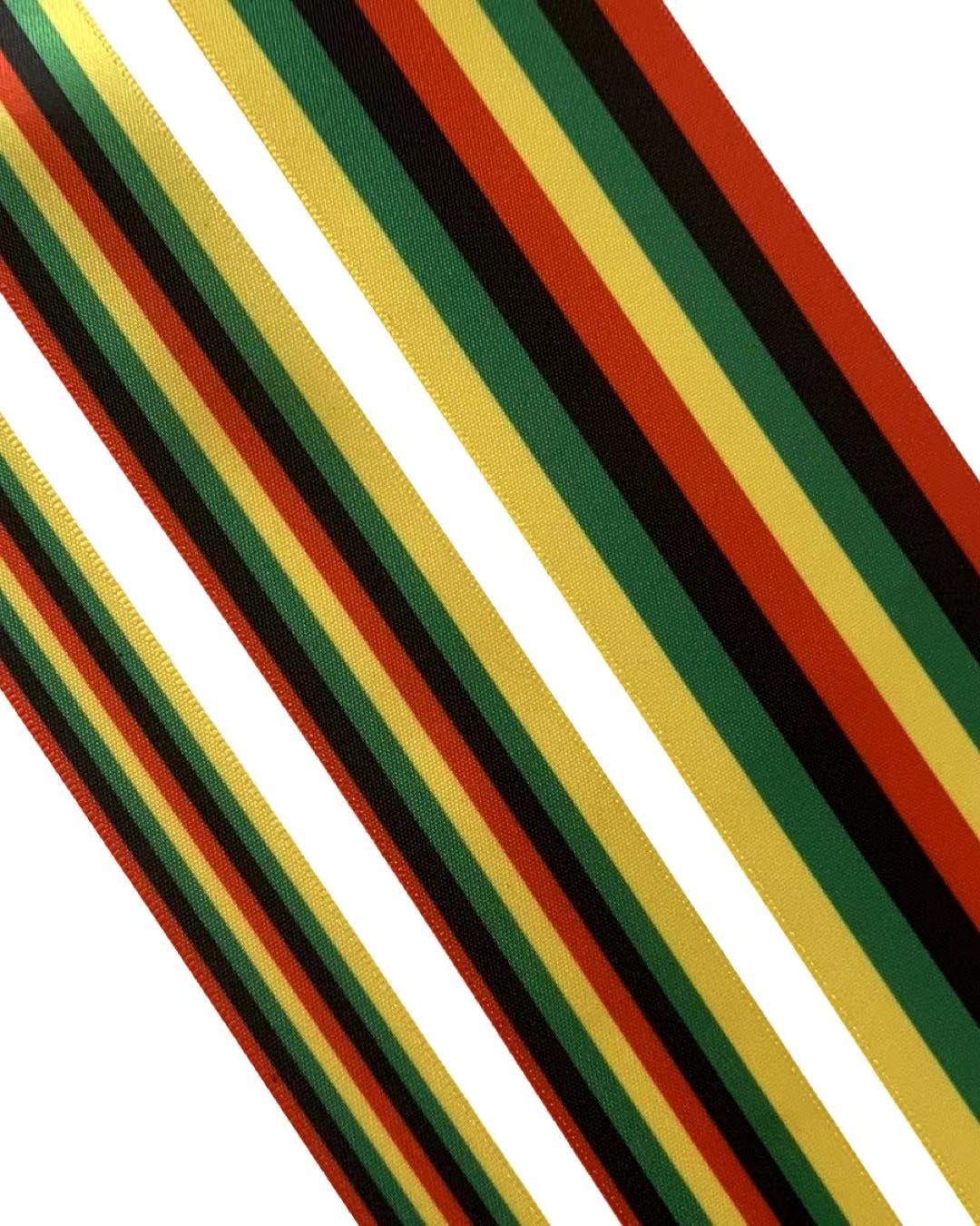 Rasta Reggae Single Side Satin Ribbon, Ribbon to Make Bows, Decorate ...