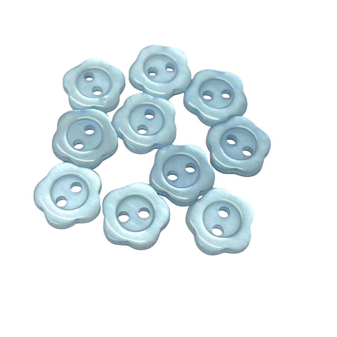 Baby Blue Flower Buttons: 12mm Sewing, Knitting - 10 Pack - Etsy