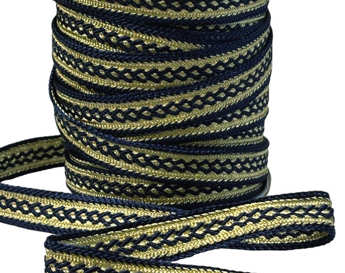 Gimp Braid White and Gold Trim Upholstery 20mm Wide Sold by Metre, up ...