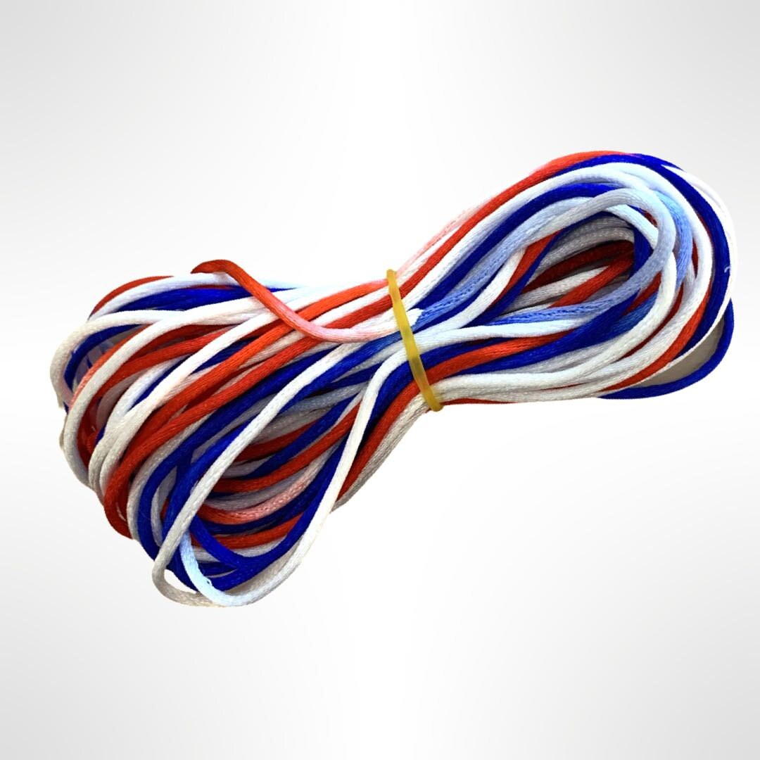 Patriotic Rattail Cord: Red, White, and Blue Nylon Thread (2mm, 10m) - Etsy