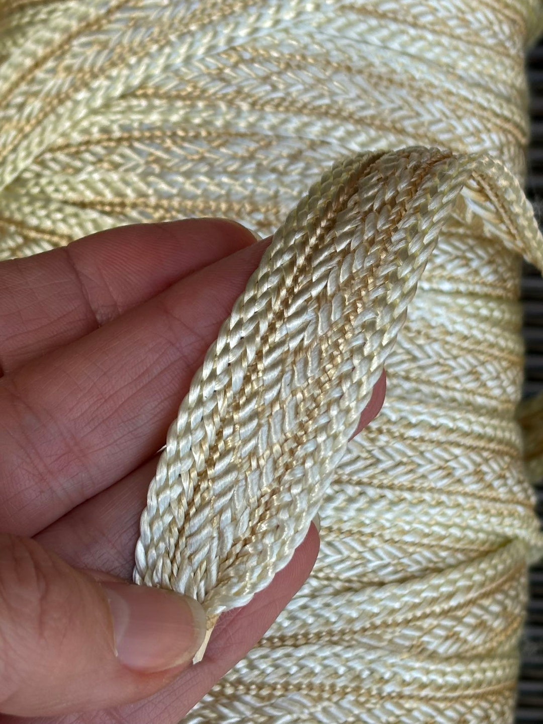 Gimp Braid Beautiful Cream and Camel, Braid Trim Upholstery 20mm Wide ...