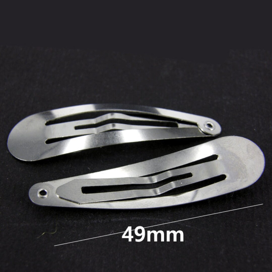 Silver Clips, Length is 49mm Snap Hair Clips Hair Pin Clip Slide Blanks ...