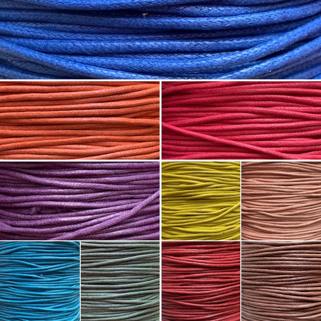 2mm Waxed Cotton Jewellery Cord, Thong, Necklace Thong, Necklace Cord X ...
