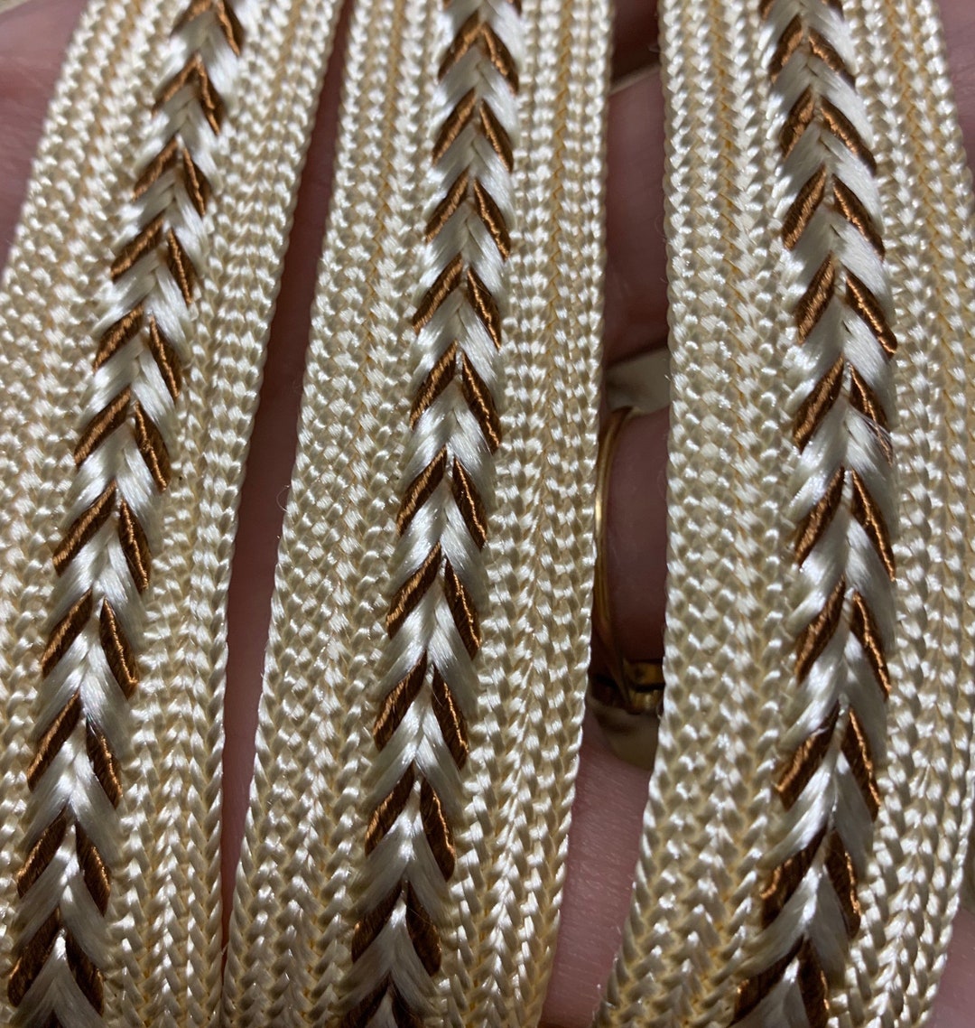 Upholstery Gimp , Cream and Tan, Braid Trim for Re Upholstery , 20mm ...