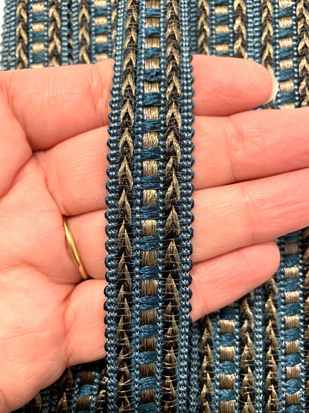 Upholstery Gimp, Dark Teal Colour, Braid Trim for Re Upholstery, 20mm ...