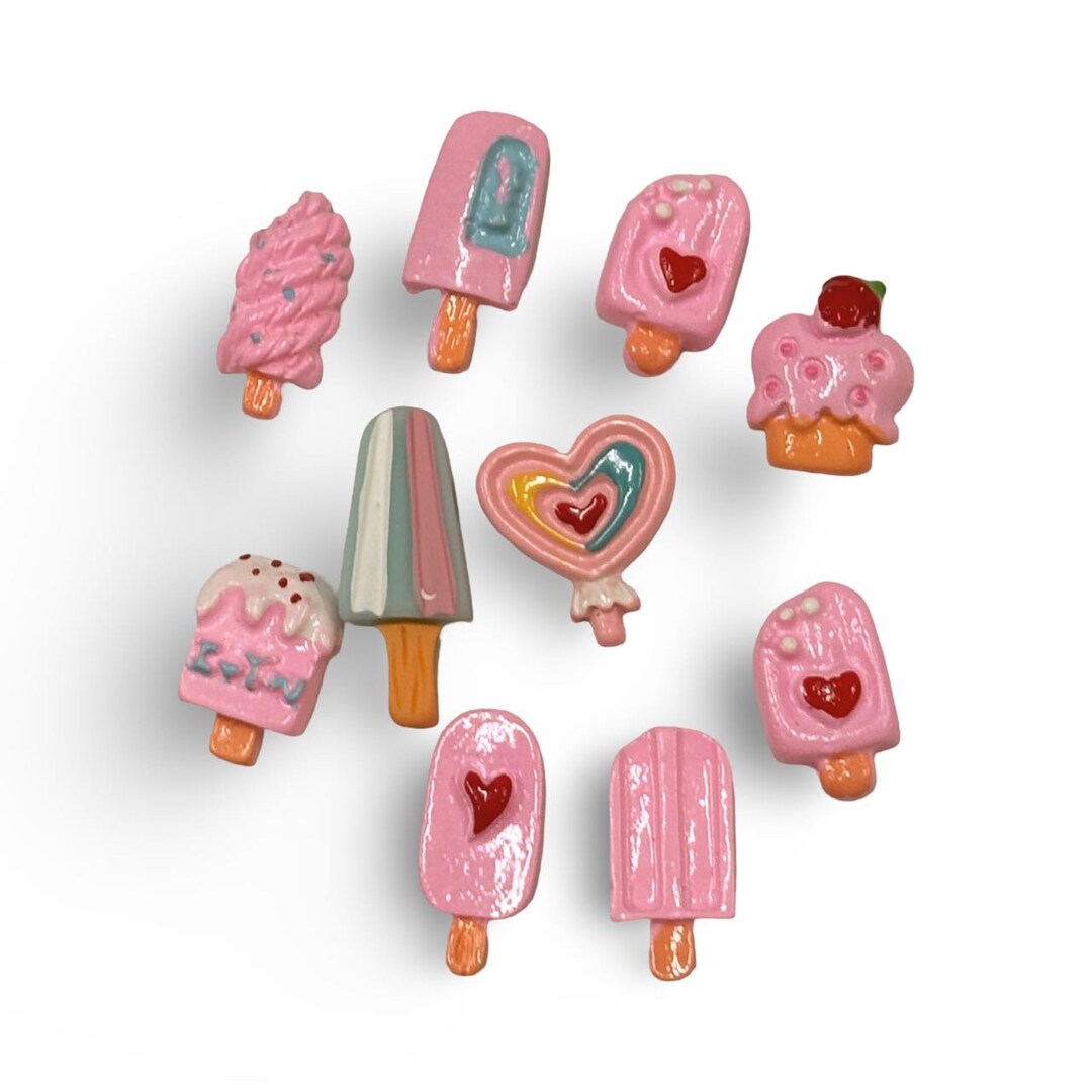 Super Kawaii Pink Pastel, Charms for Slime, Mixed Cute Resin Cabochons ...