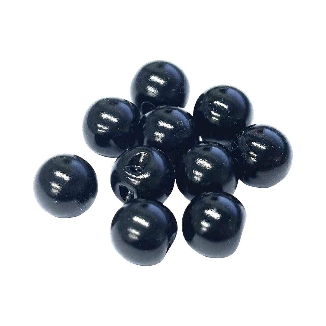 Gloss Black Half Ball Concealed Fixing Buttons: Puppet Eyes, 9-13mm (10 ...