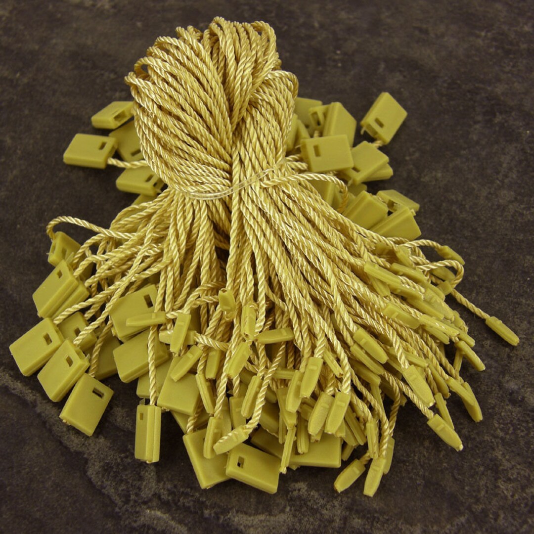 1000 Pcs 7" Hang Tag Tags Nylon String Snap Lock Pin Loop Fastener Hook ...