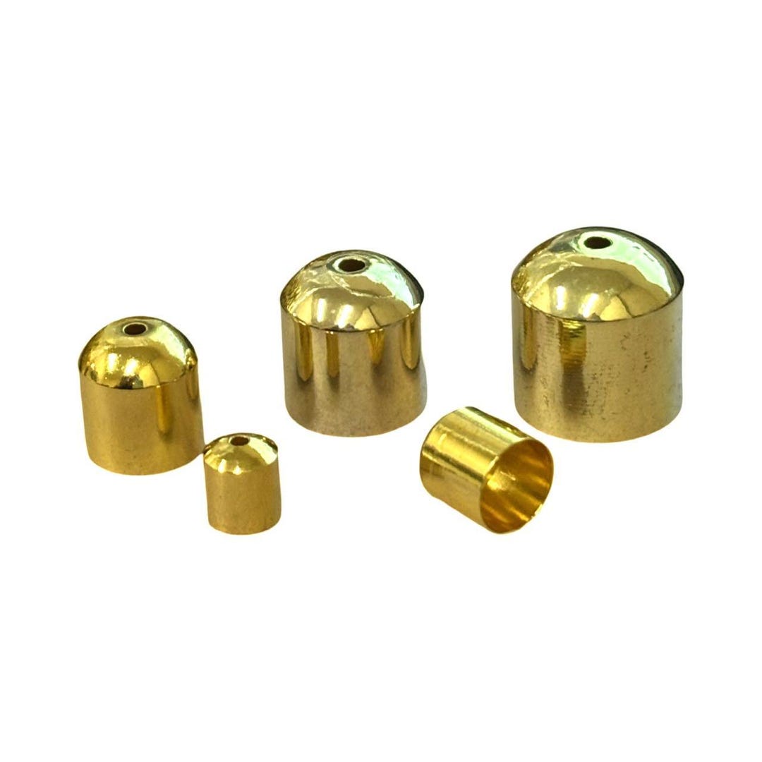 Gold Plated Domed End Caps: Jewelry Making Cord Tips - 24 Pack - Etsy