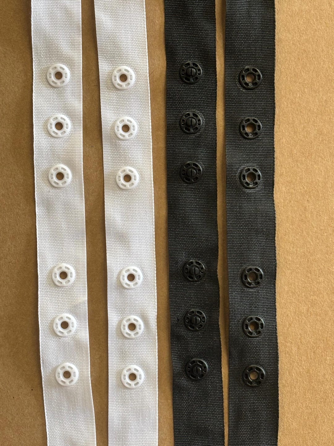 Snap Tape: Black or White Nylon Sew-on Popper Tape - Etsy