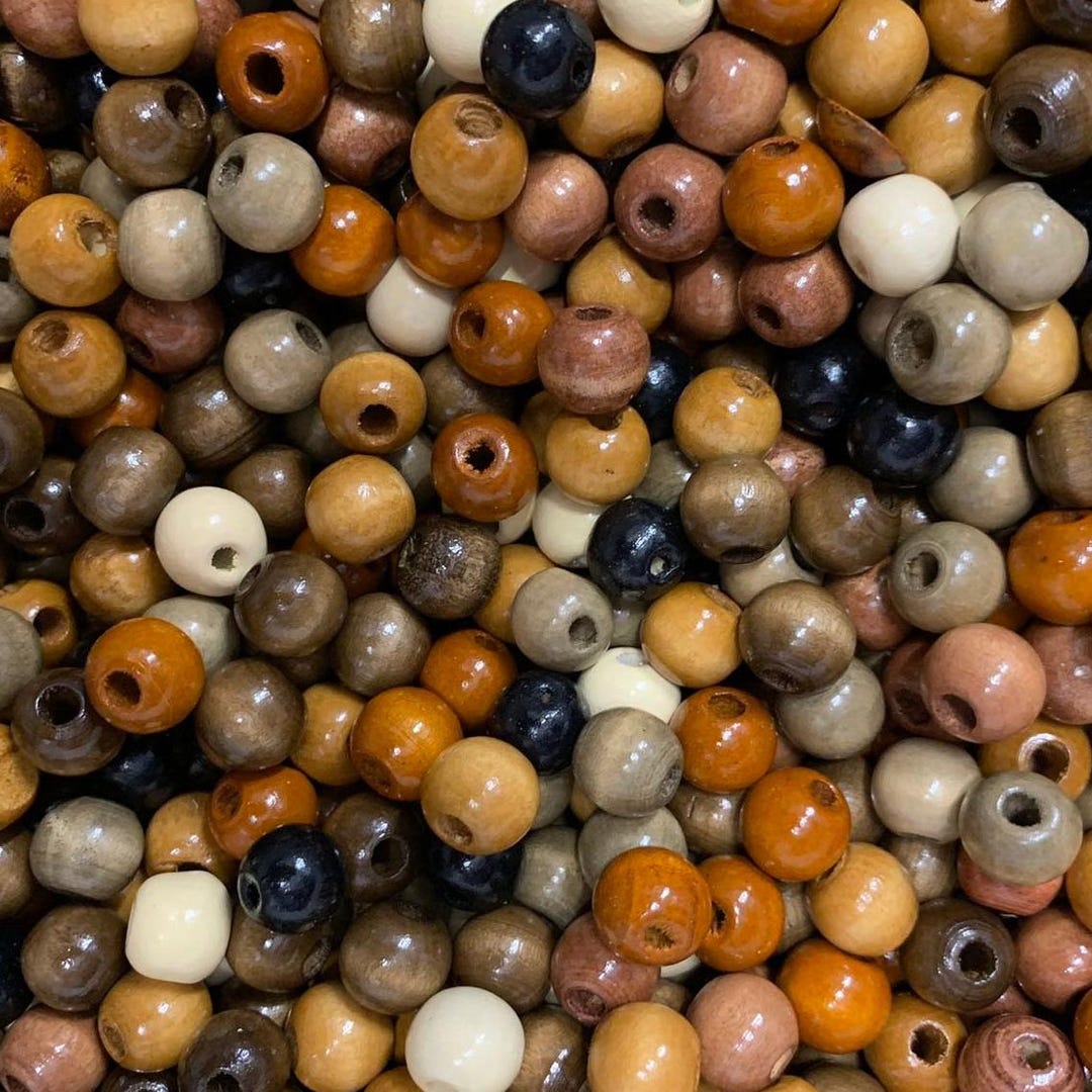 Natural Brown Mixed Wooden Beads, Size 12 Mm , Craft Jewellery Making ...