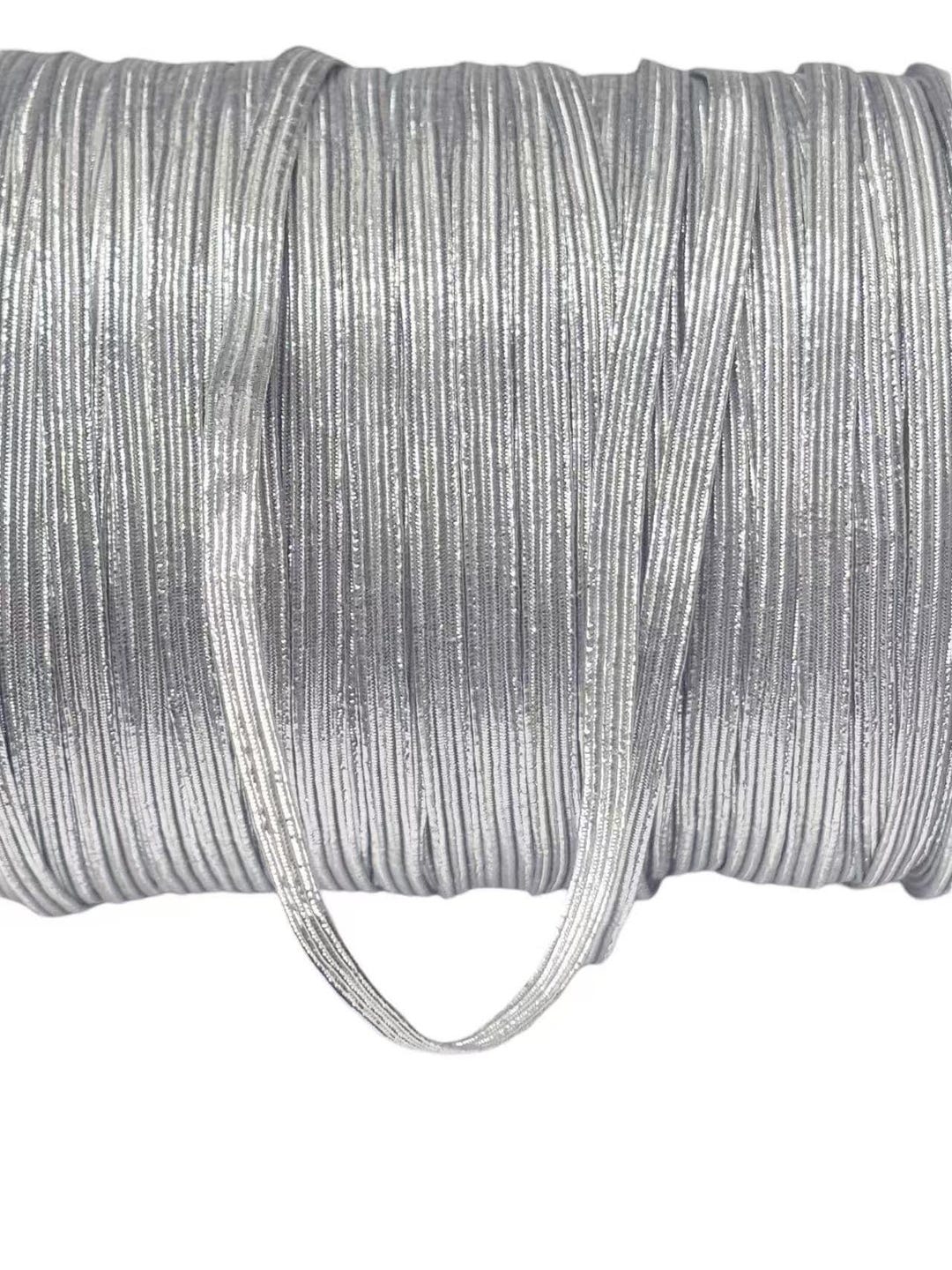 5 M Pack of Silver Elastic ,of 6mm Flat, Sewing Trim, E12 - Etsy