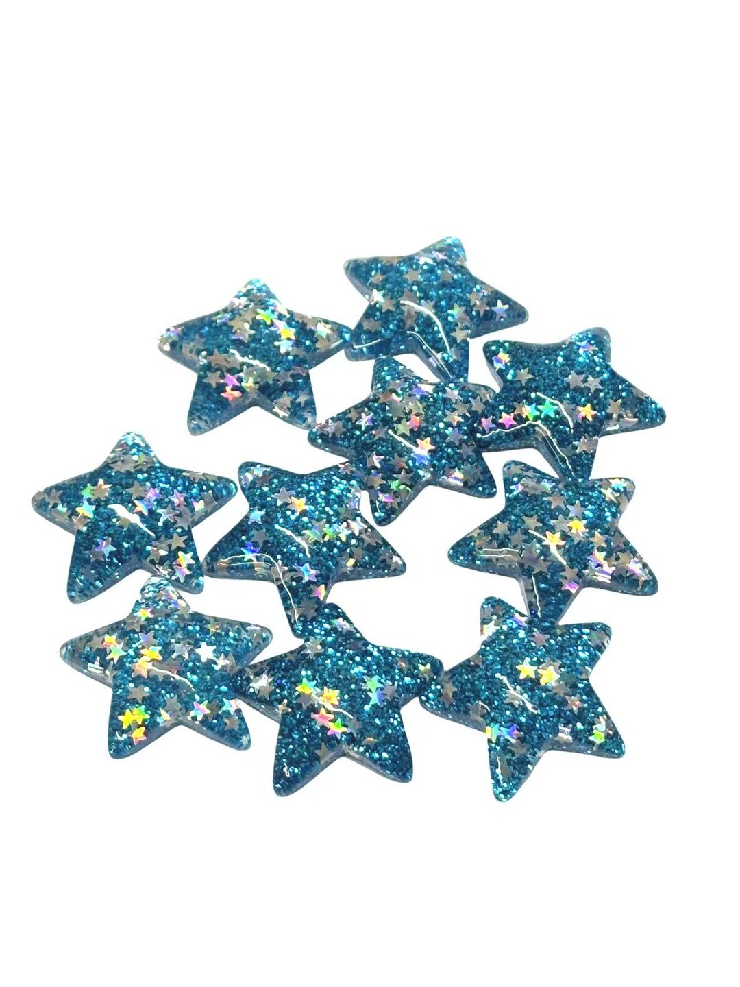 Chunky Stars Resin Glitter Decorations for Cards and Craft Projects ...