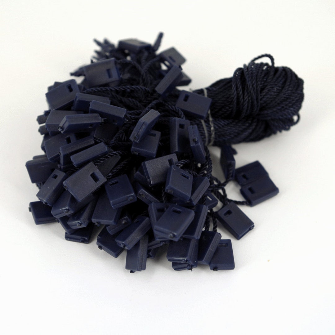 200 Pcs 7" Hang Tag Tags Nylon String Snap Lock Pin Loop Fastener Hook ...