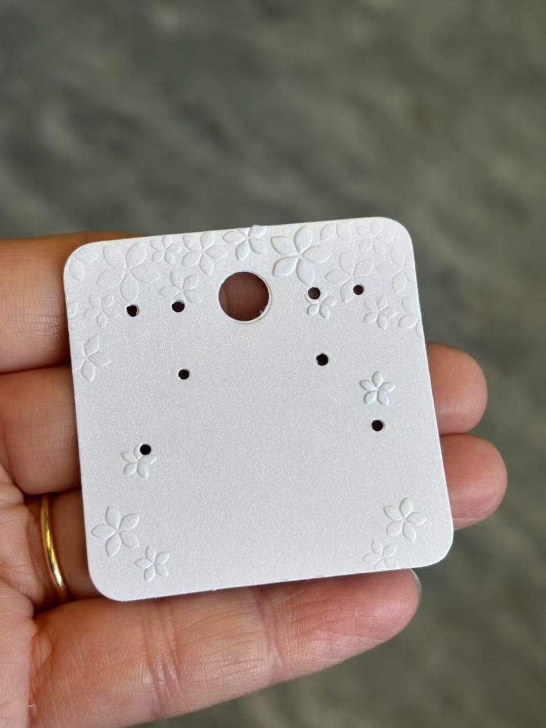 Plain Earring Display Cards, Luxury Embossed White Pearl Card,studs ...