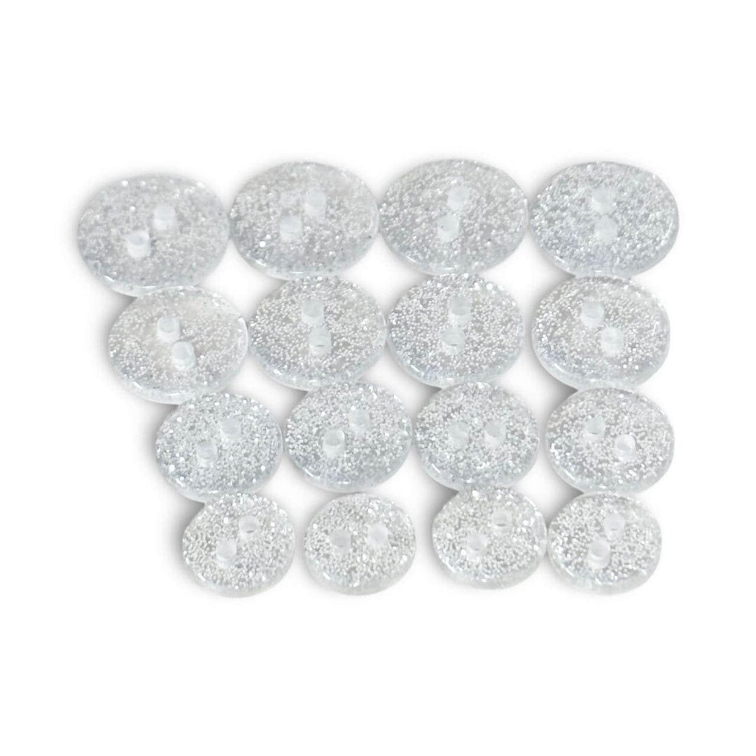 New Christmas Sparkly Round Glitter Buttons , Silver, - 9mm, 10mm ...