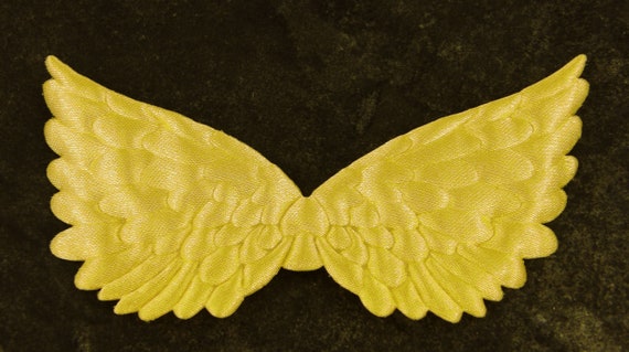 Angel Wings 10 Sets of Baby Golden Yellow Satin Appliques | Etsy