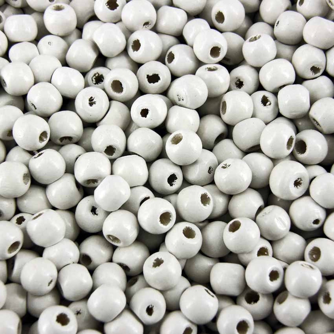 8mm Wooden Round , White Coloured Craft Jewellery Craft Beads - Etsy