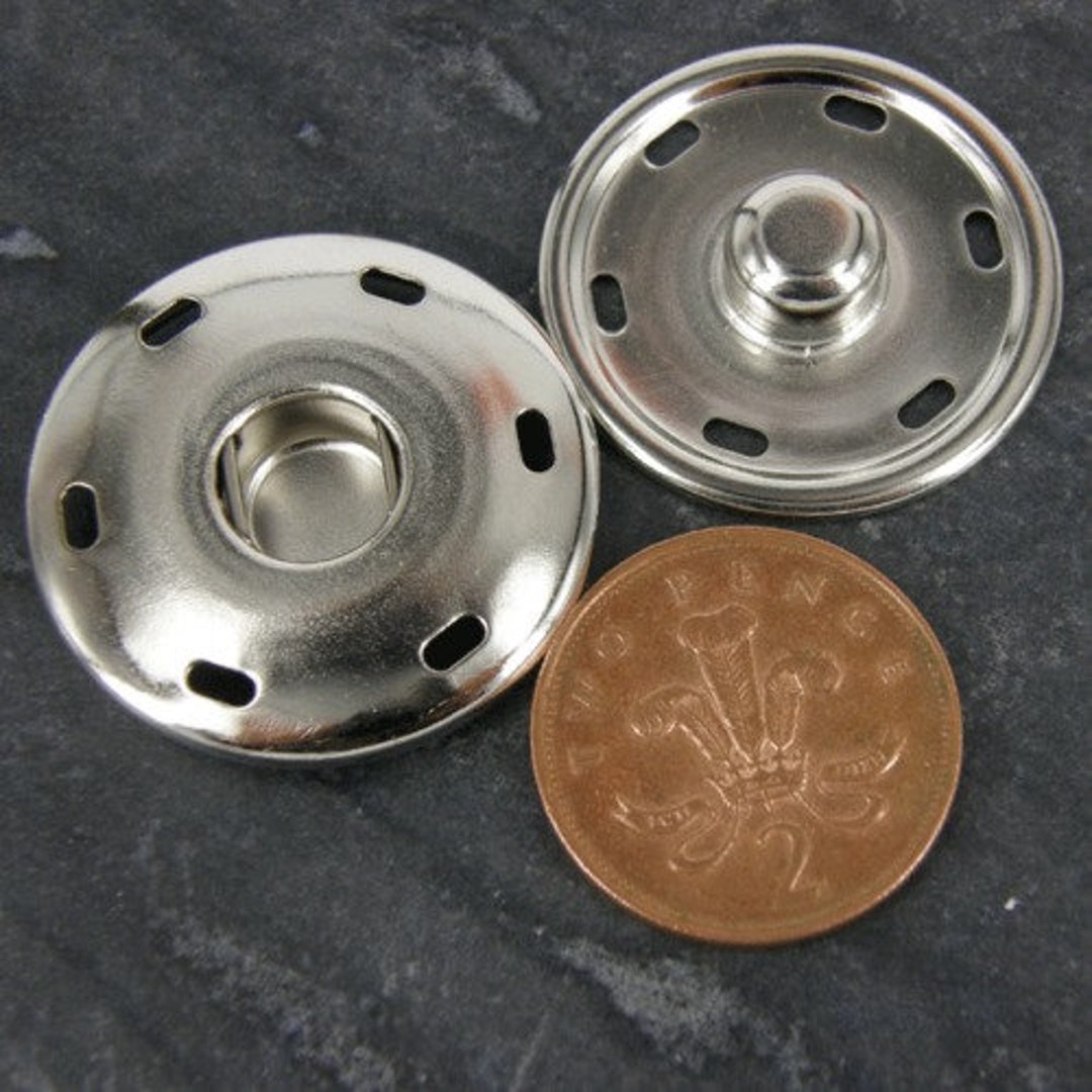 Press Studs, Poppers, Snap Fasteners, Bright Silver Colour, Hand Bag ...
