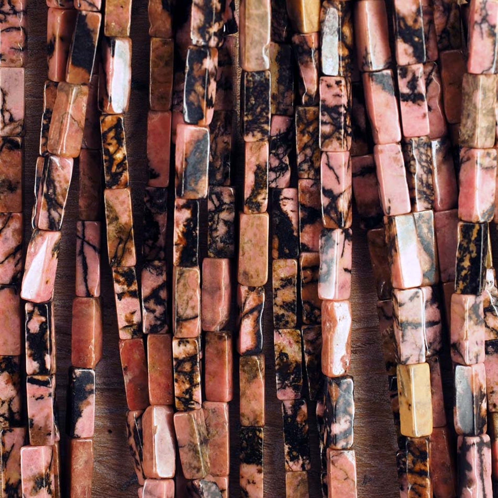 Mixed Gemstone Beads Natural Stone Oblong Column Polished 7 - Etsy UK