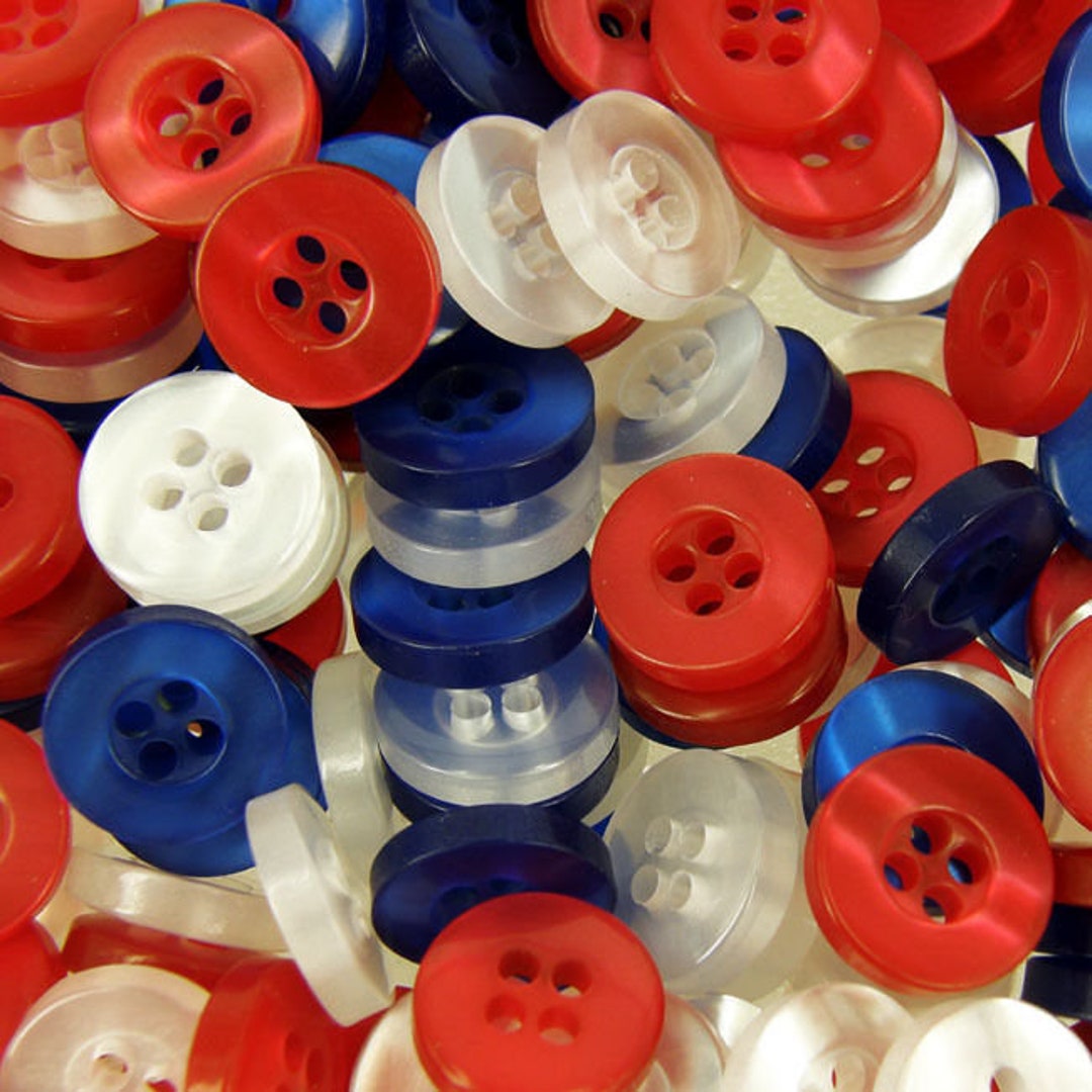 Mixed Crafting, Buttons, Red, White, Blue , Patriotic UK Card ...