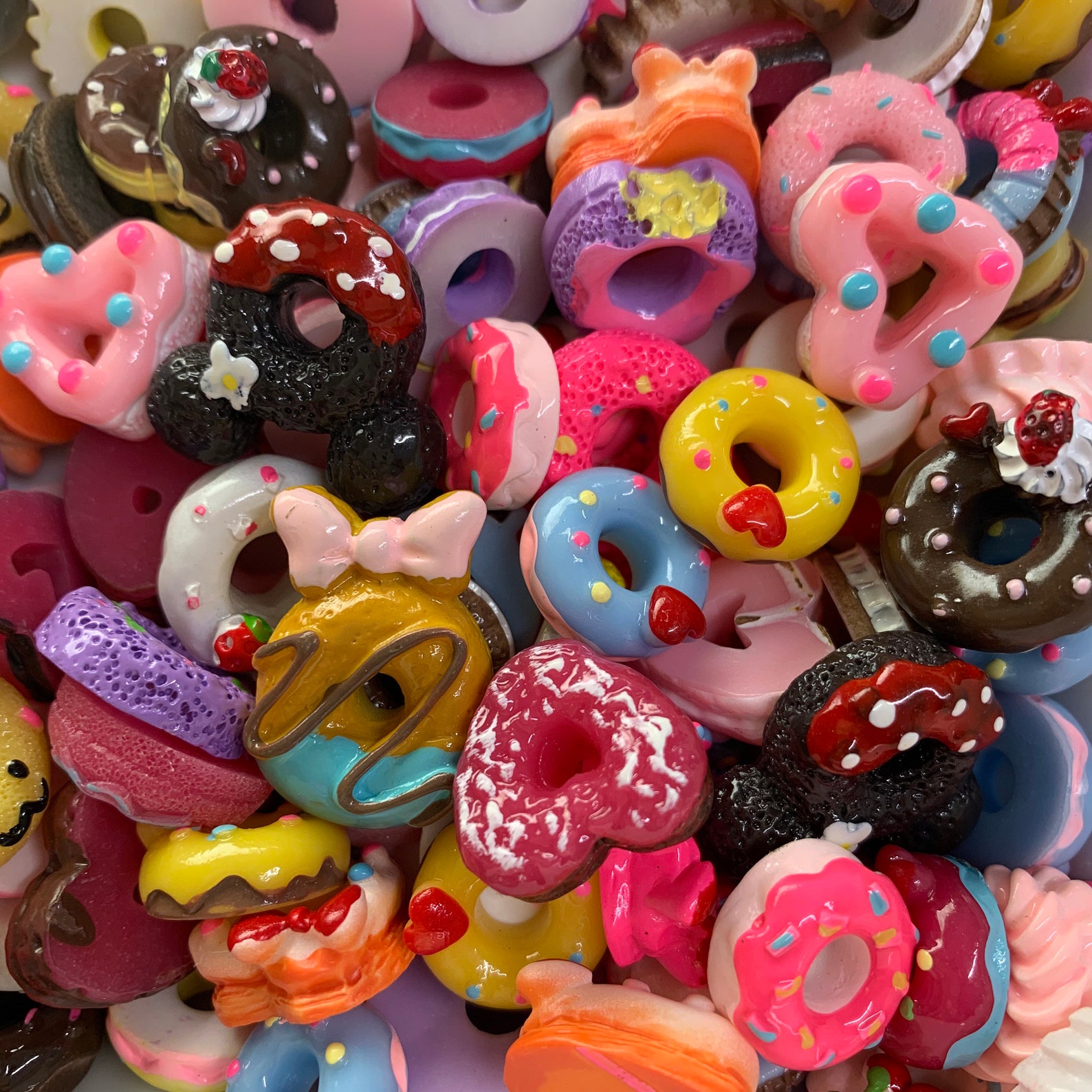 Mix Fake Food Sweets Donuts Sweet Treats Cabochon Select - Etsy New Zealand